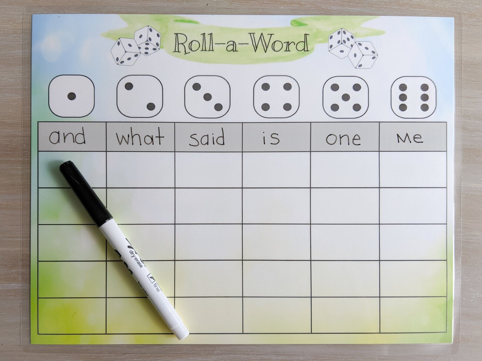Roll-a-word Digital Download Sight Word Practice Homeschool - Etsy