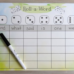 Roll-a-word Digital Download, Sight Word Practice, Homeschool Activity ...