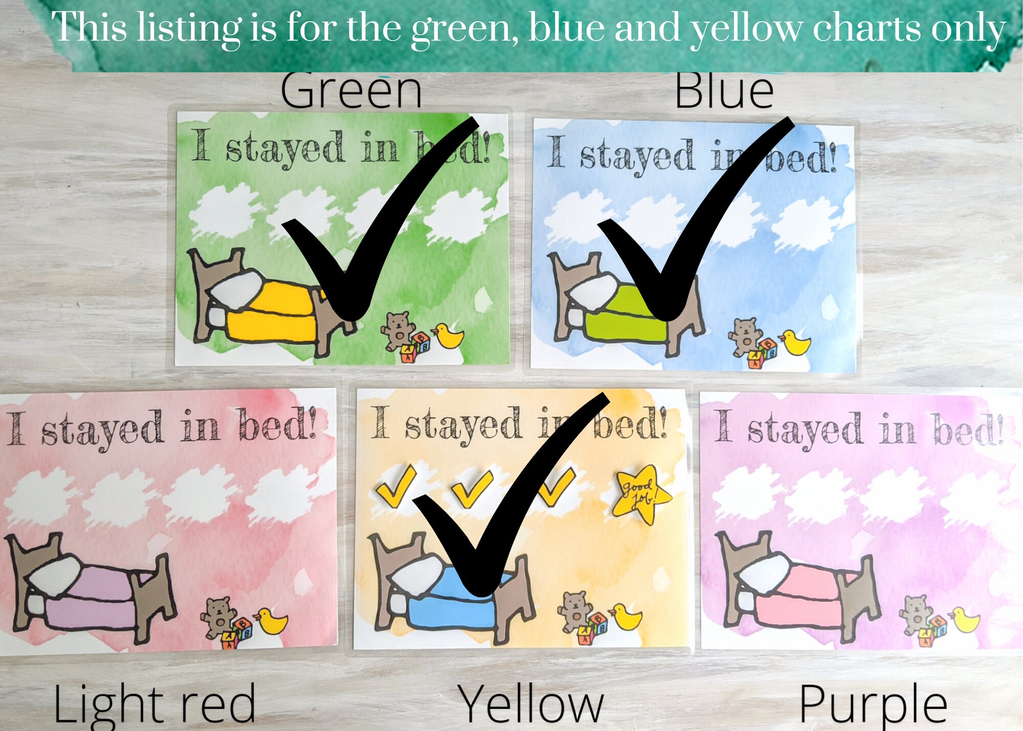 Stay in Bed Chart for Toddlers DIGITAL. Kids Sleep Chart. | Etsy