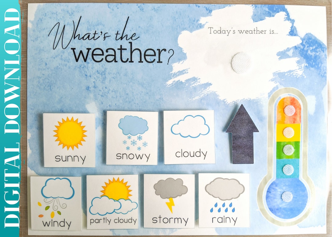 Weather Chart, Homeschool Circle Time (digital Download) - Etsy