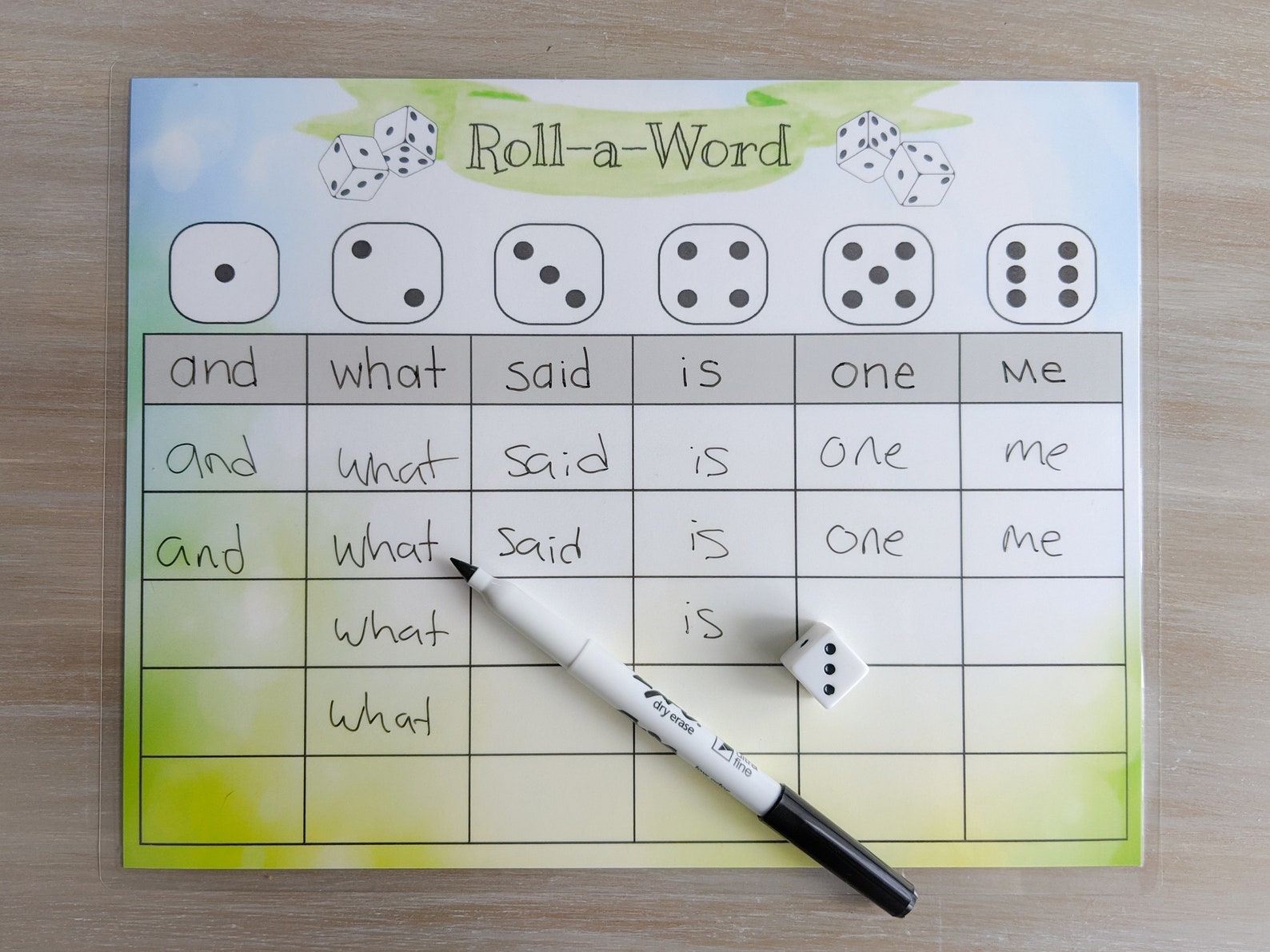 Roll-a-word Digital Download Sight Word Practice Homeschool - Etsy