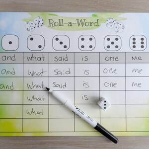 Roll-a-word Digital Download, Sight Word Practice, Homeschool Activity ...
