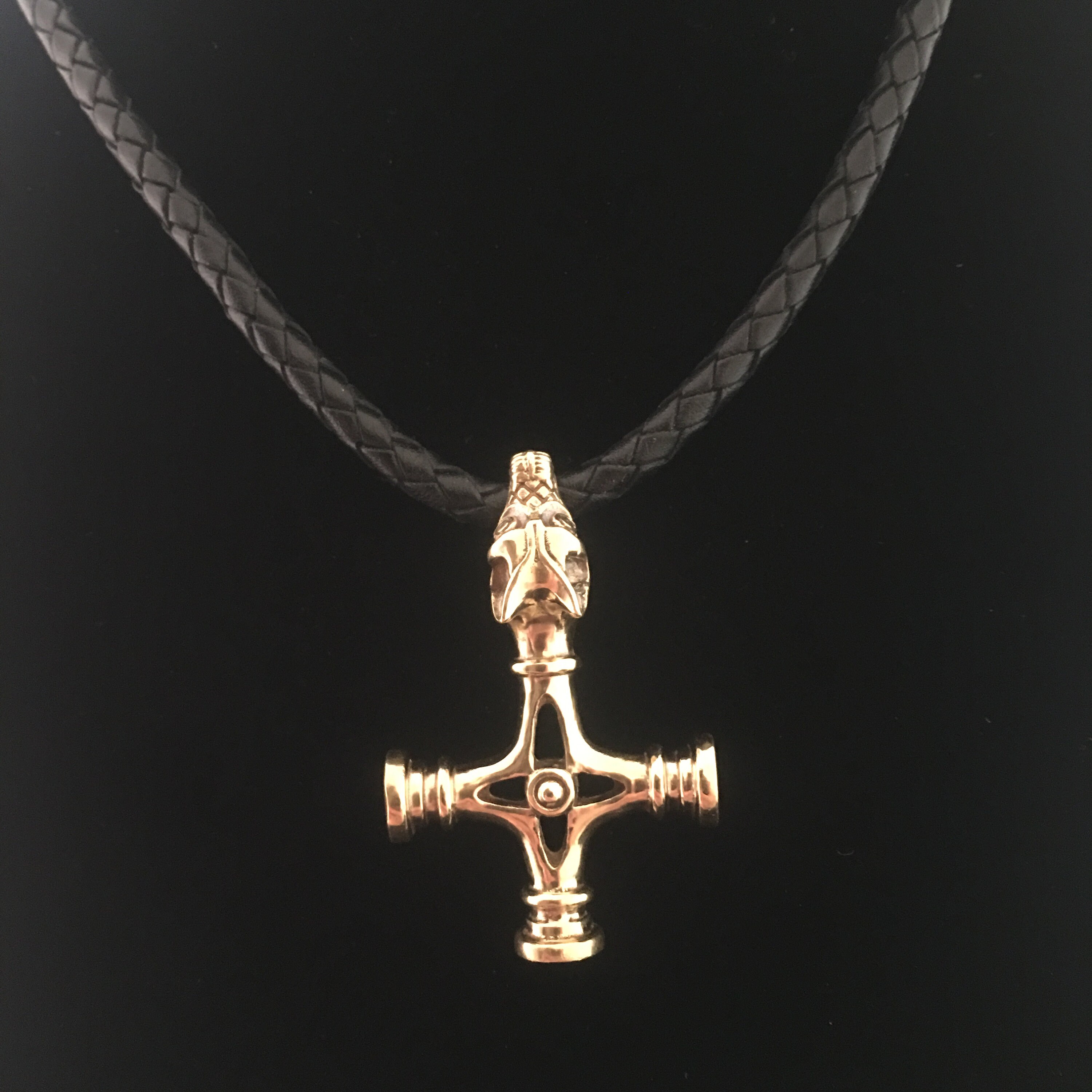 Viking Wolf Cross Hammer Mjölnir Pendant Necklace - Etsy