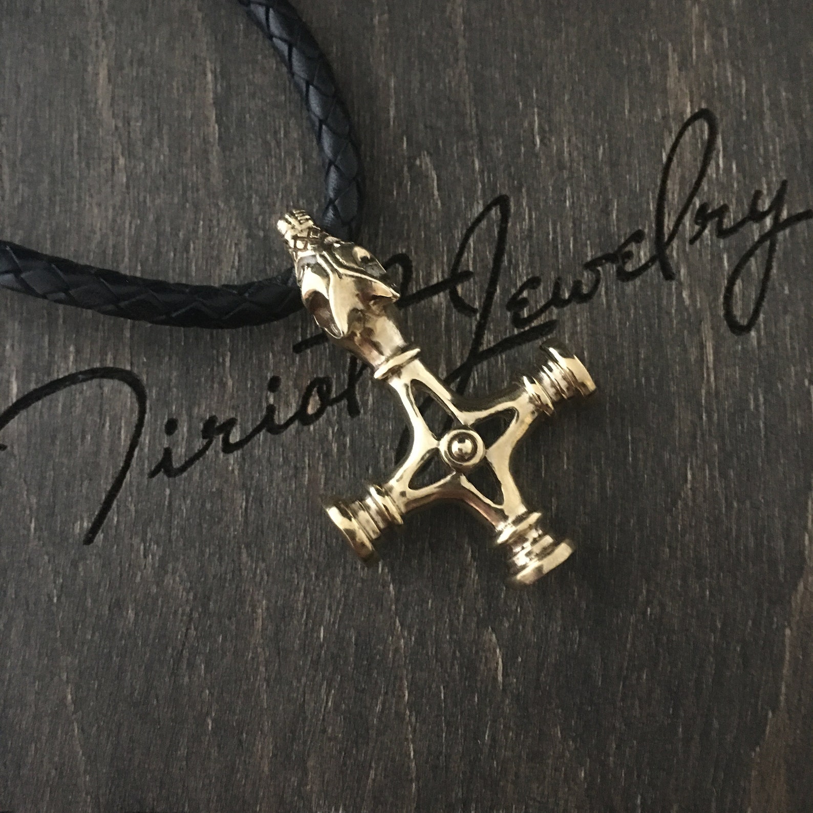 Viking Wolf Cross Hammer Mjölnir Pendant Necklace - Etsy