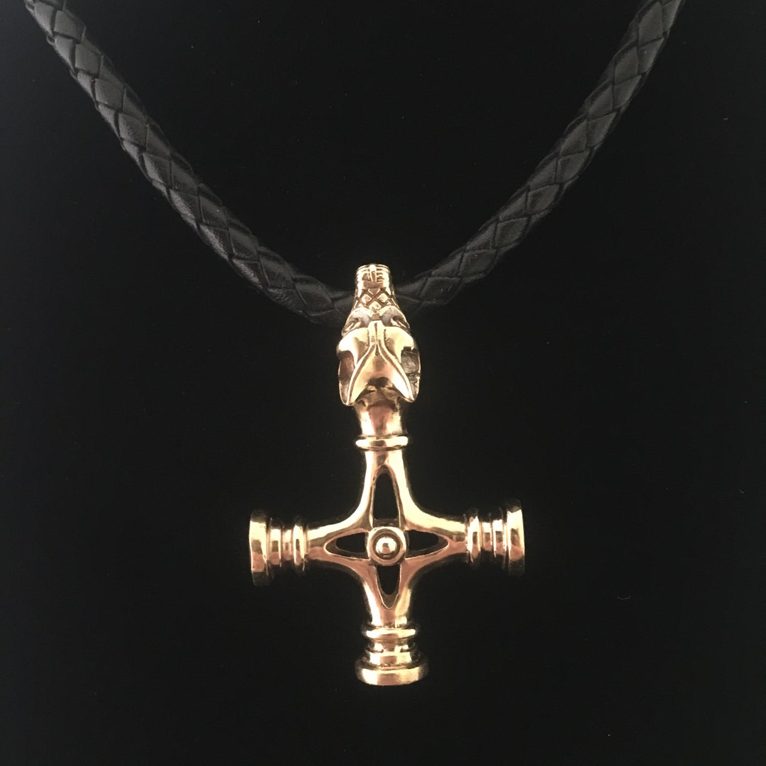 Viking Wolf Cross Hammer Mjölnir Pendant Necklace - Etsy