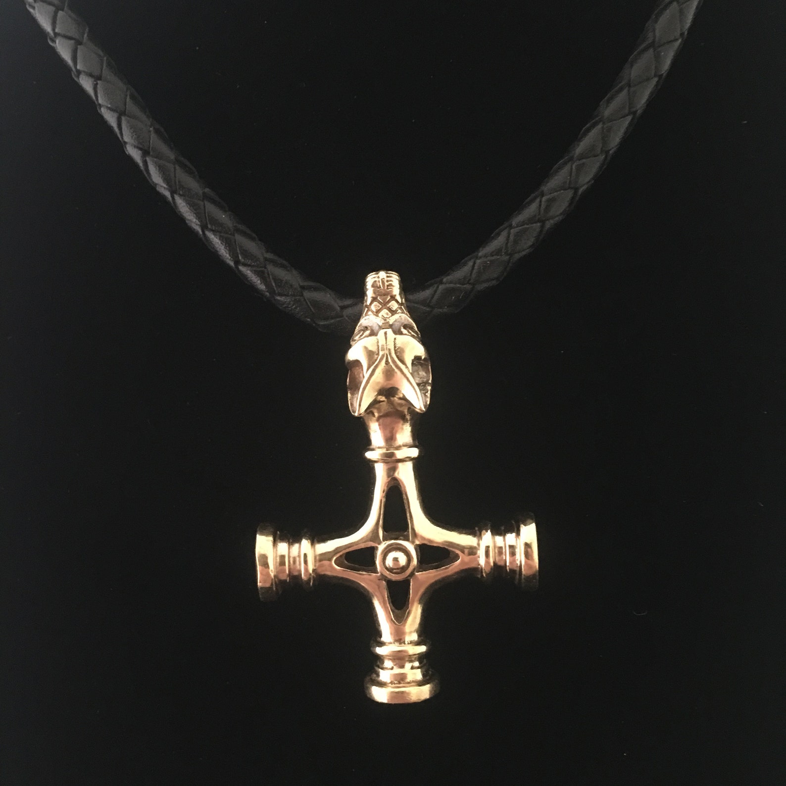 Viking Wolf Cross Hammer Mjölnir Pendant Necklace - Etsy