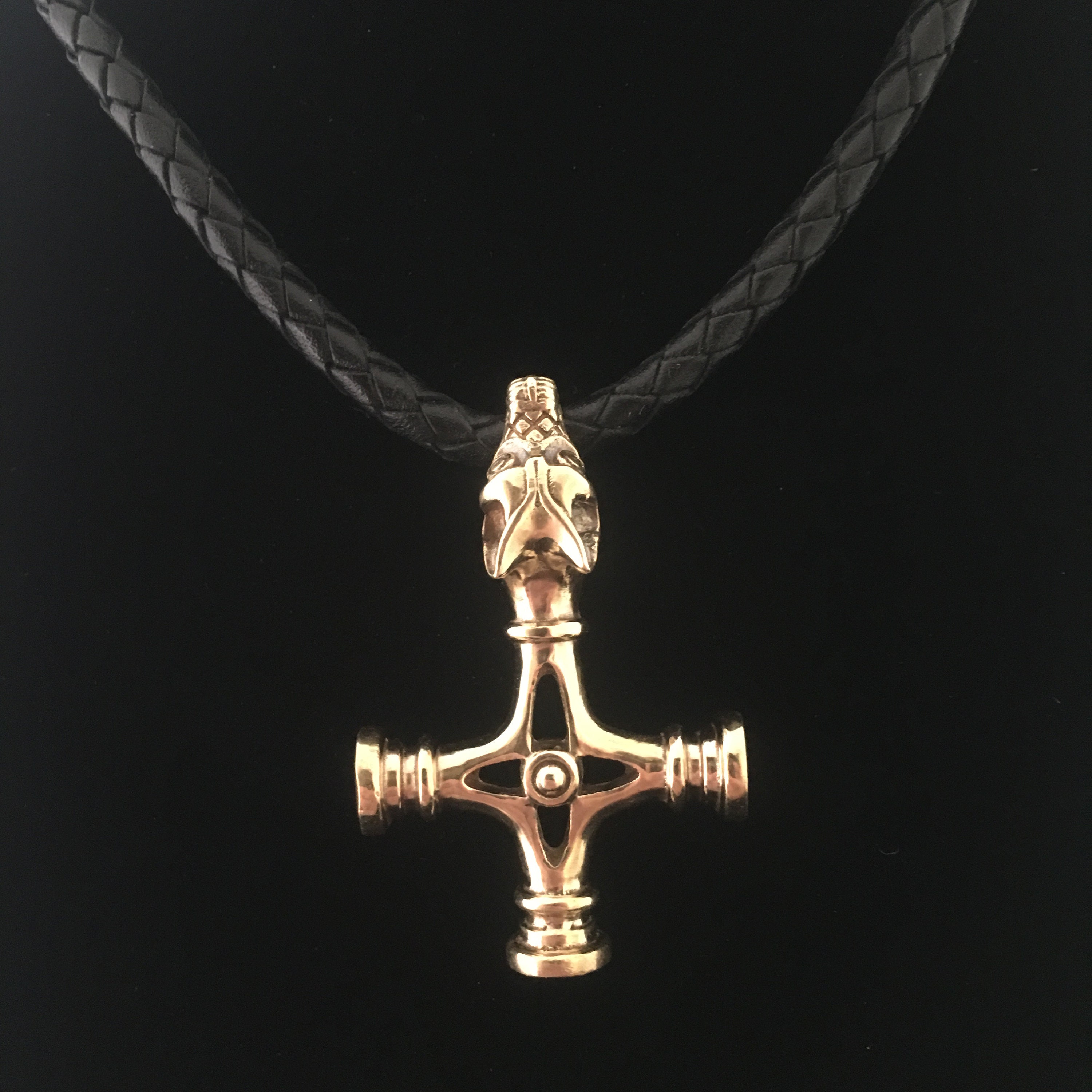 Viking Wolf Cross Hammer Mjölnir Pendant Necklace - Etsy