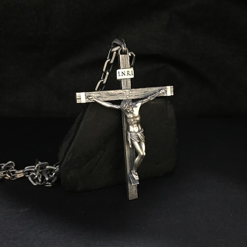 Papal Crucifix Cross Necklace for Men Sterling Silver Jesus - Etsy