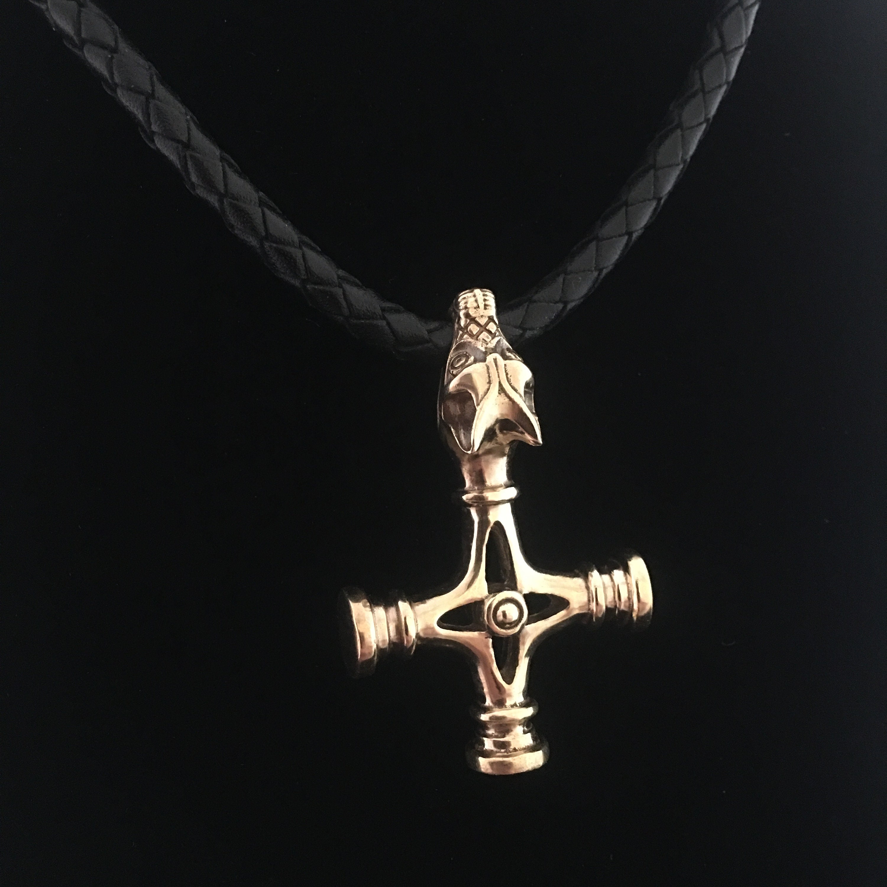 Viking Wolf Cross Hammer Mjölnir Pendant Necklace - Etsy