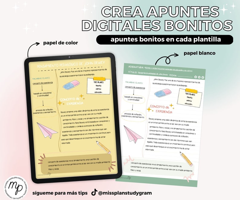 Plantillas Digitales Método Cornell Apuntes Digitales - Etsy España