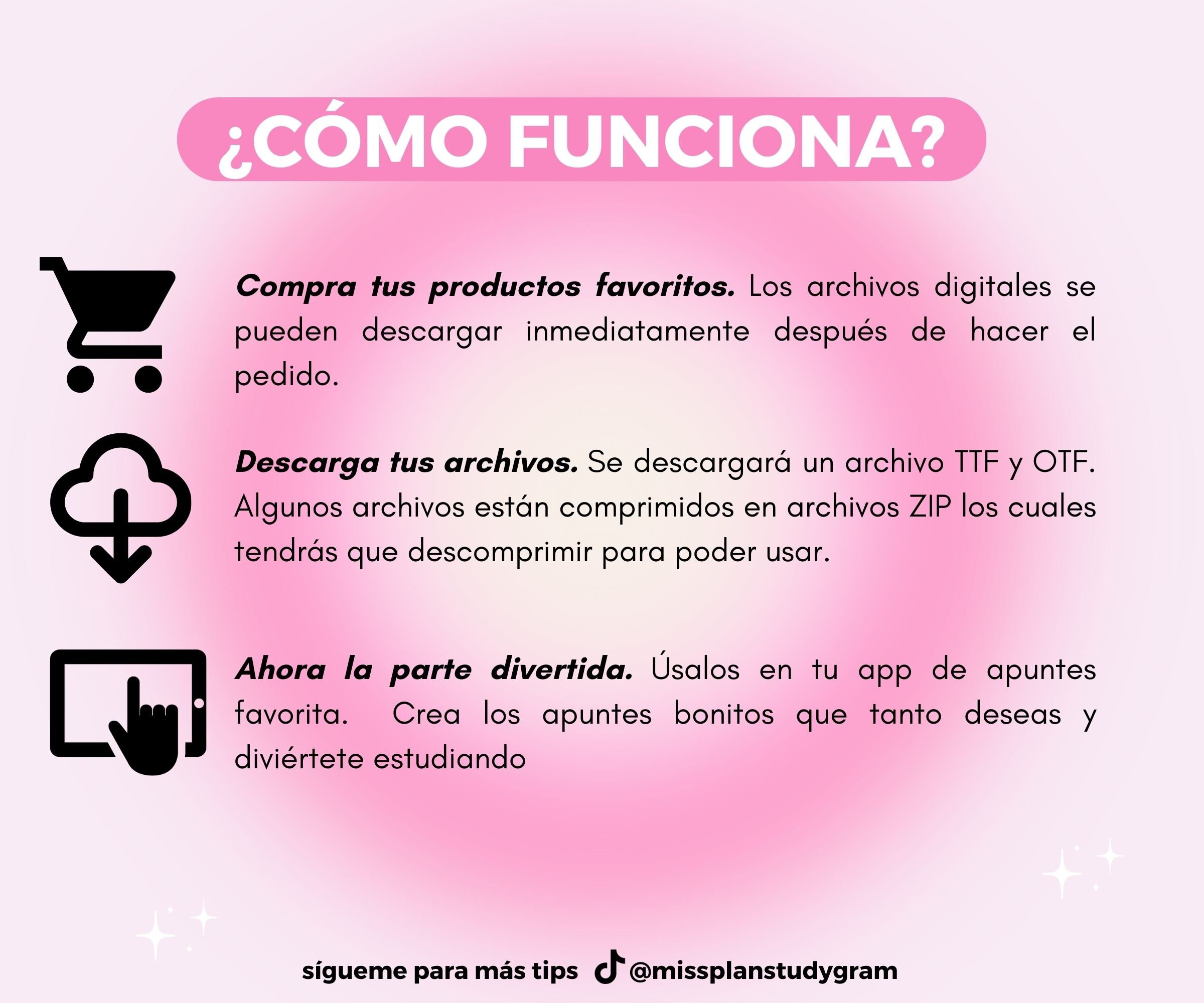 Tipografía manuscrita para word, goodnotes, noteshelf fuente bonita ...