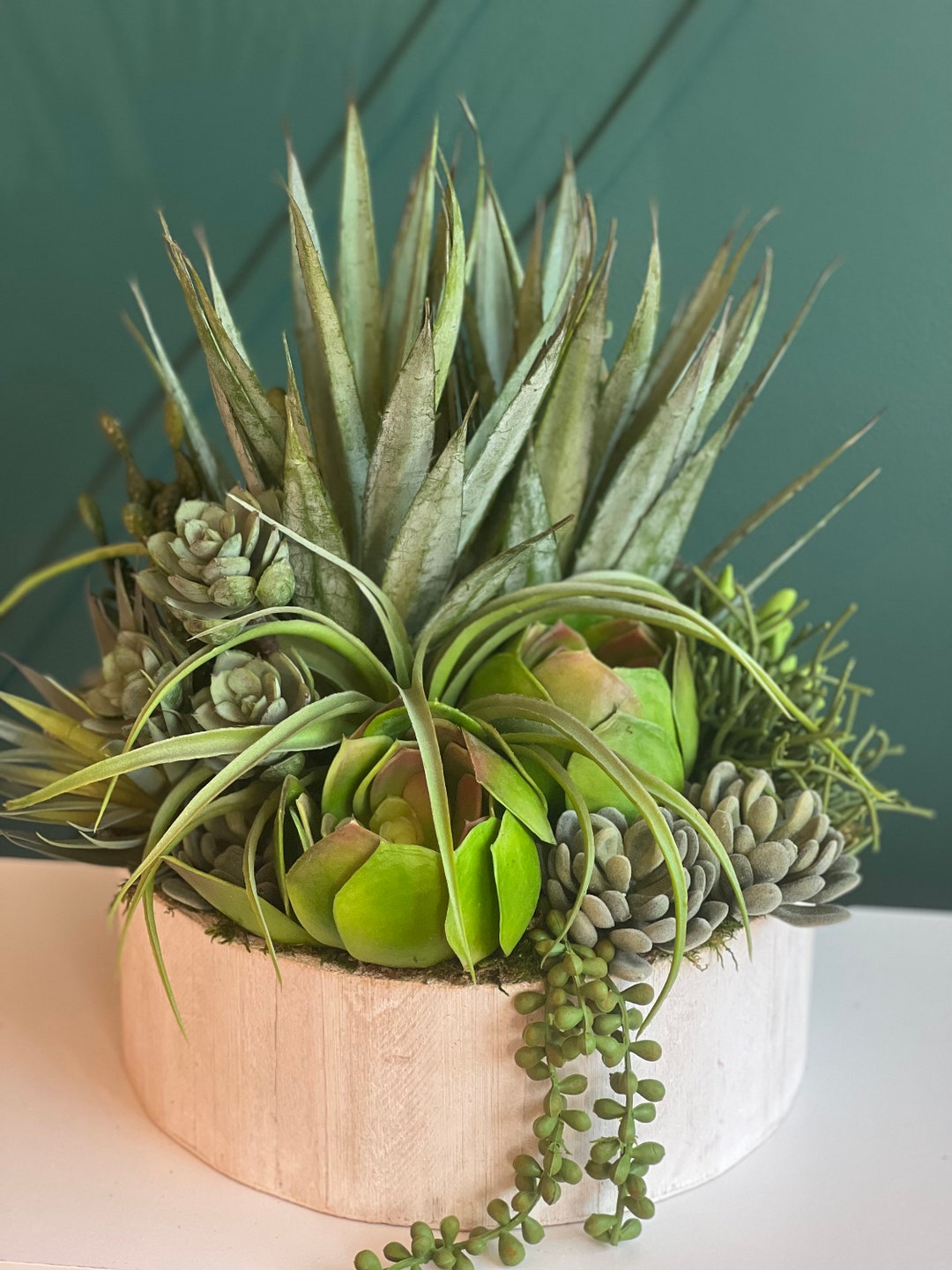 Large Succulent Arrangement, Real Touch Succulents Centerpiece, Silk ...