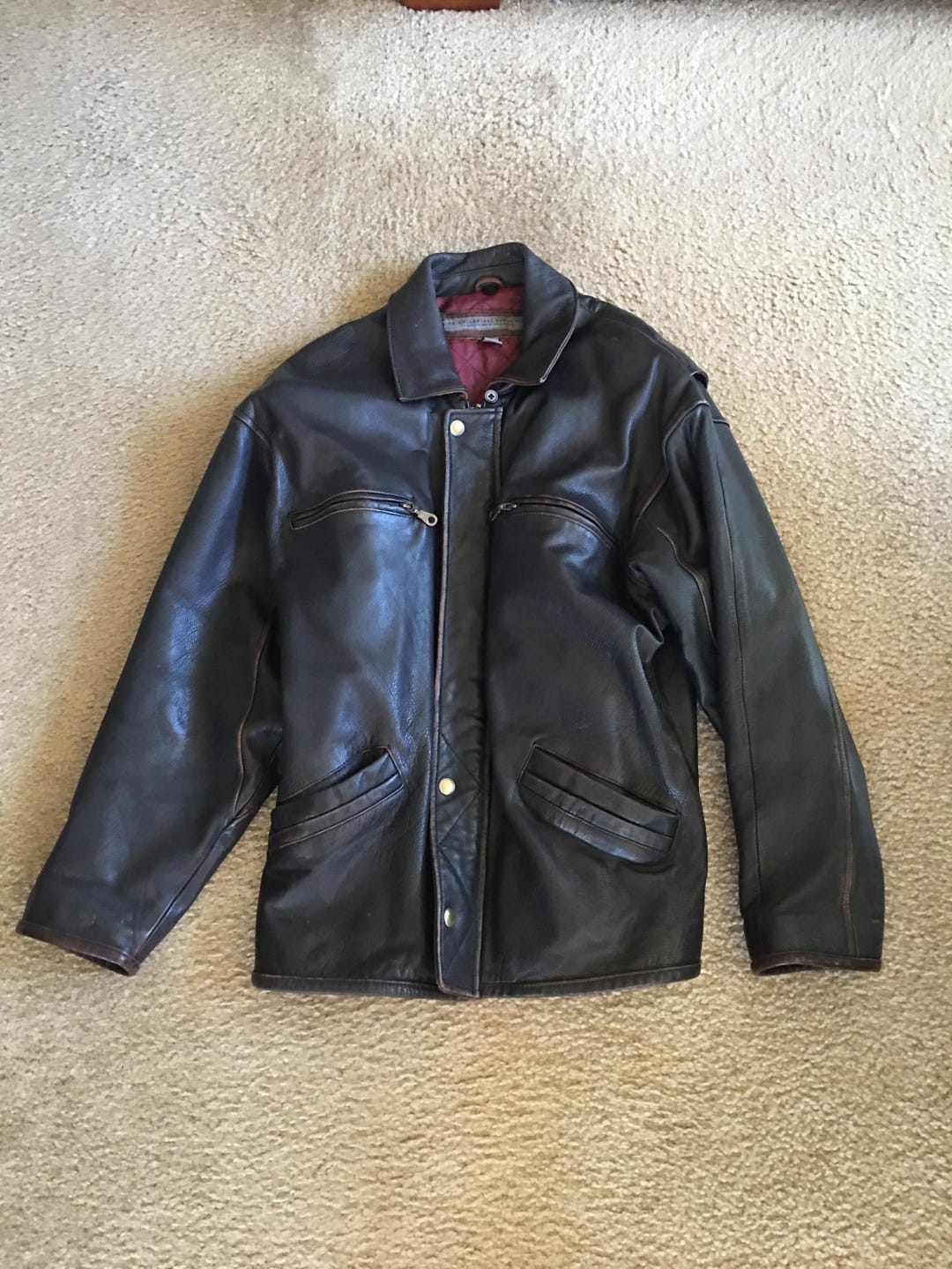 Le Collezioni Structure Leather Jacket. - Etsy