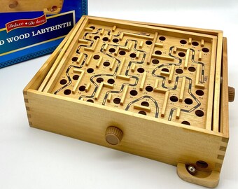 1970s Reiss Games Labyrinth Maze Vintage Solid Wood Labyrinth Maze ...