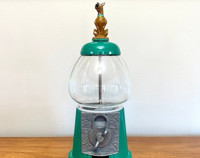 Vintage Scooby Doo Gumball Machine | Green Metal and Glass Candy ...