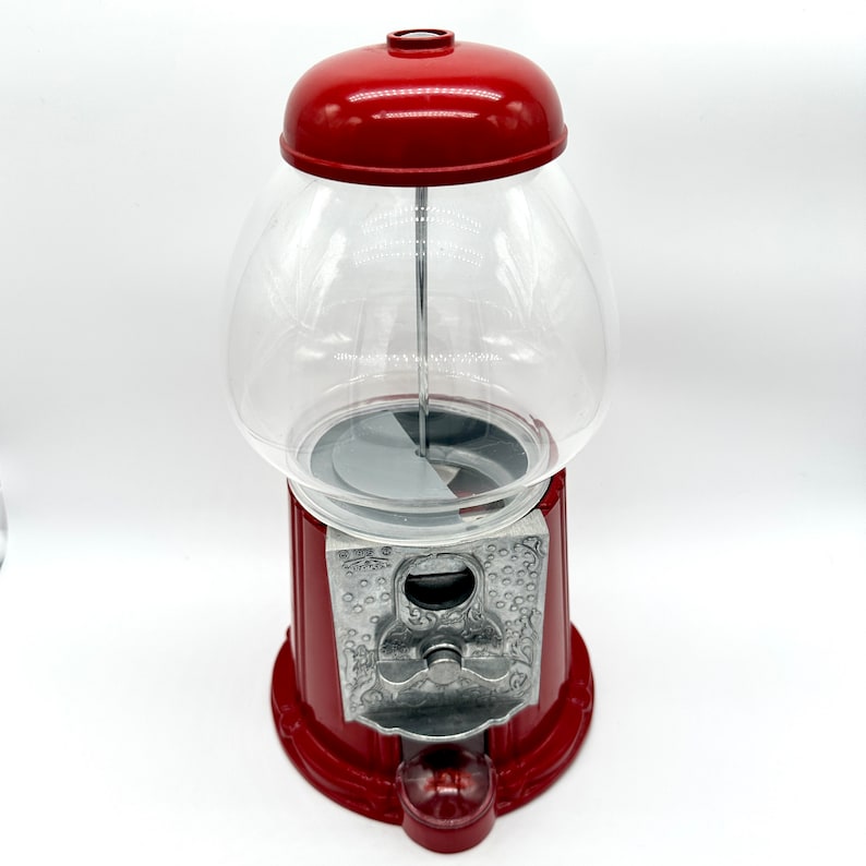 Vintage Carousel Gumball Machine Red Metal Candy Dispenser - Etsy