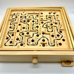Vintage Labyrinth Maze Game Solid Wood Labyrinth Game - Etsy