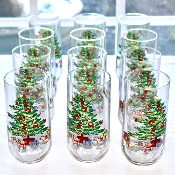Christmas Glassware - Etsy