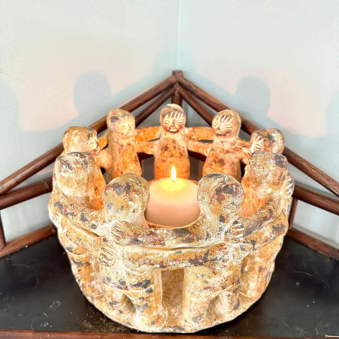 HUGE Circle of Friends Candle Holder Primitive Circle of Friends ...