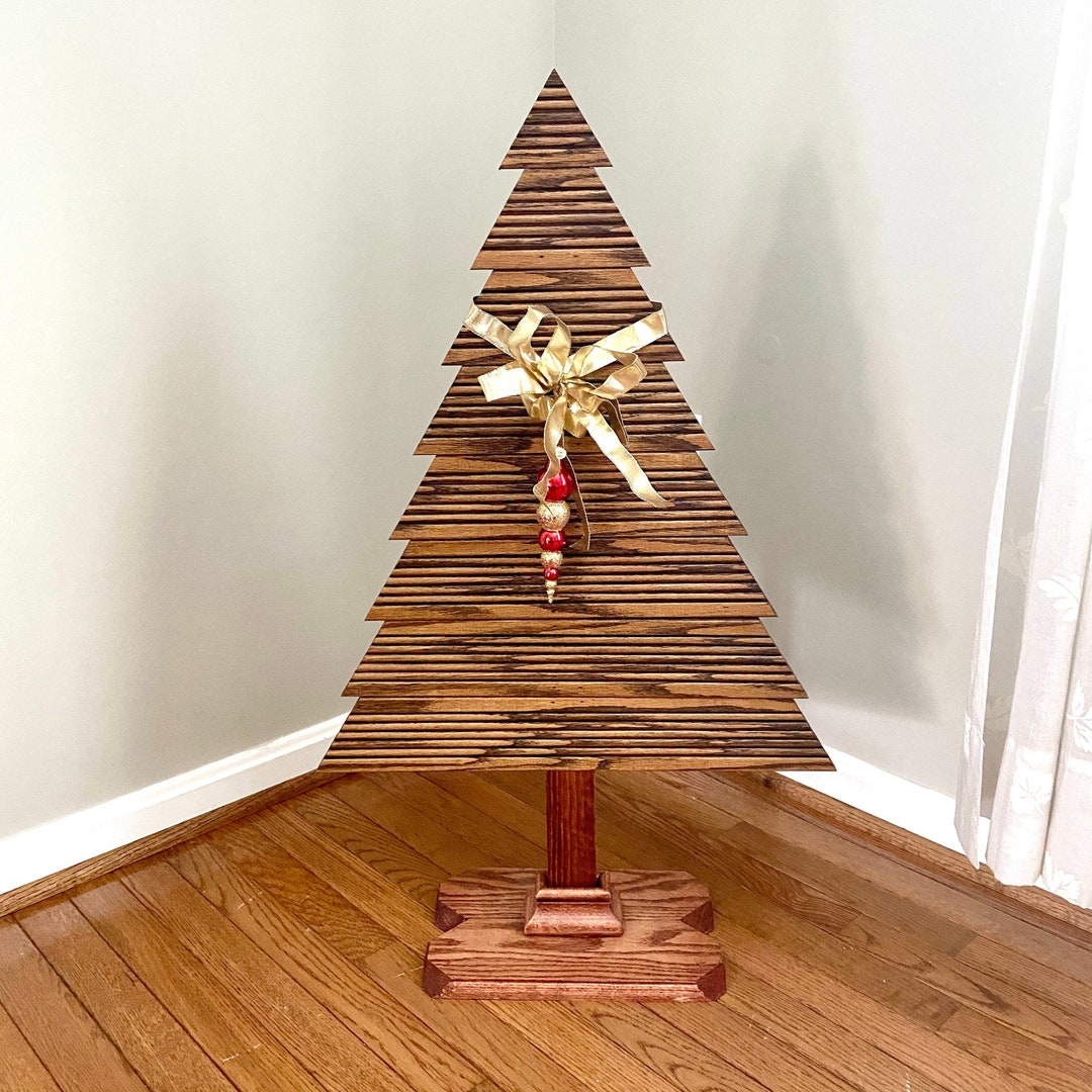 Huge 34" Wood Interior Molding Tree Decoration | Large Handcrafted ...