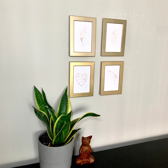 Gold Picture Frame Set Metallic Gold Mini Gallery Wall | Etsy