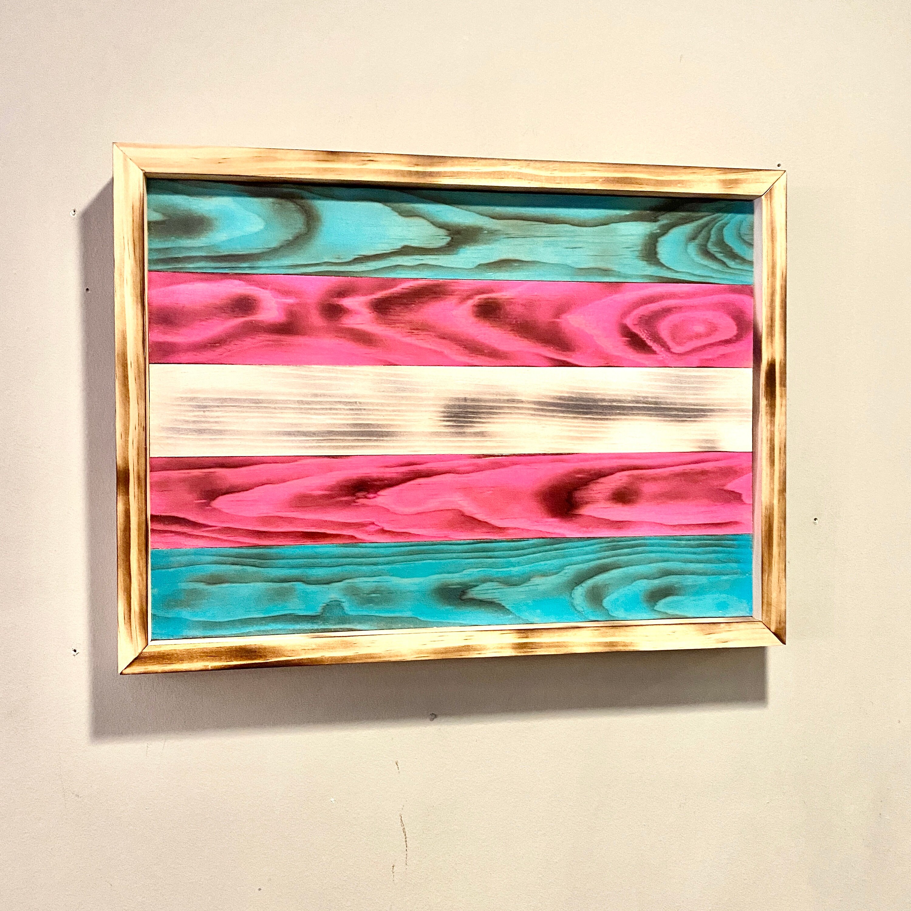 Handcrafted Wood Transgender Pride Wall Art MTO | LGBTQ+ Friendly Wood ...