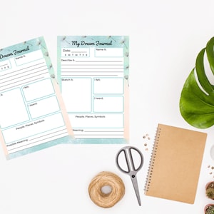 Printable Dream Journal | Dream Diary | Self Care Activity | Nightly ...
