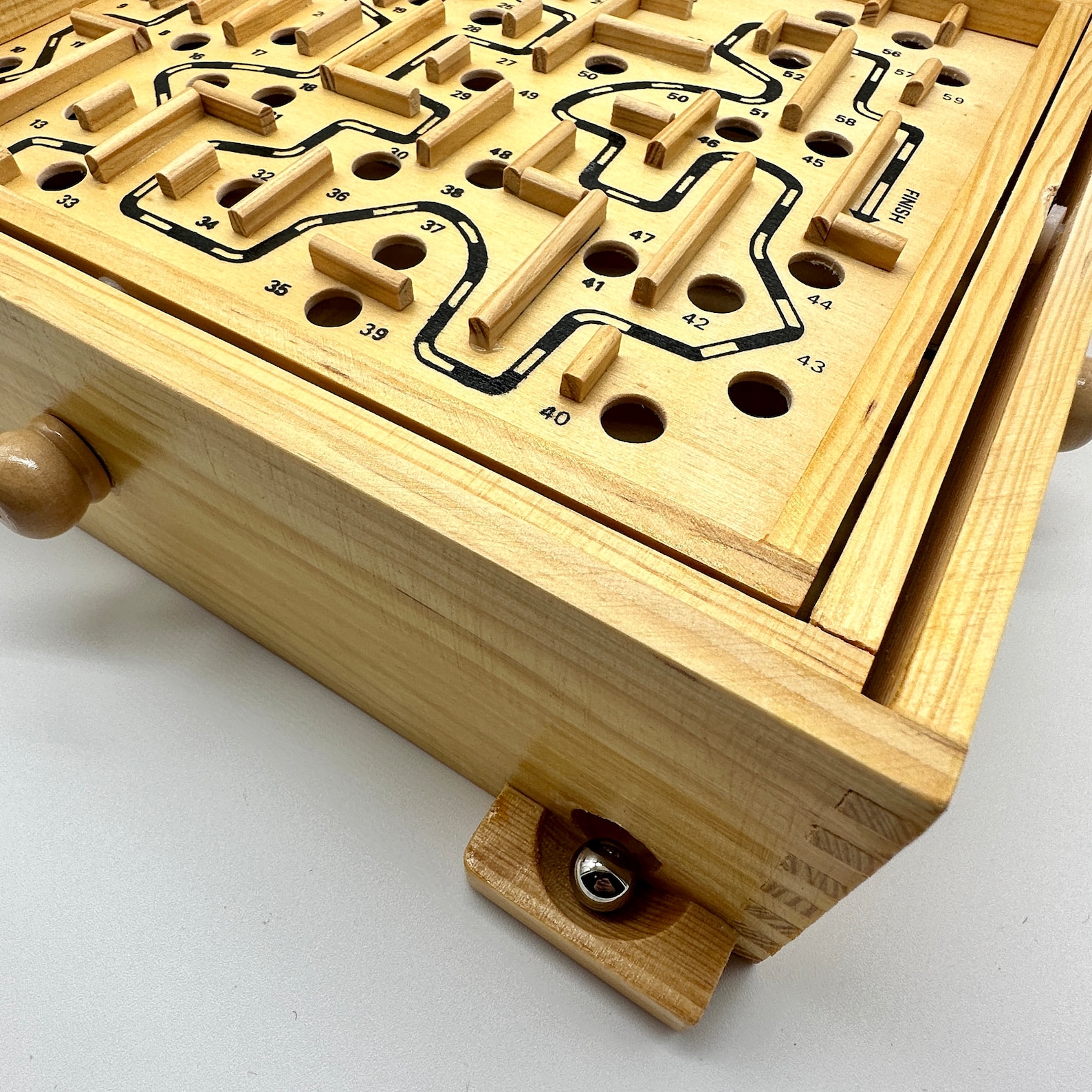 Vintage Labyrinth Maze Game Solid Wood Labyrinth Game Wooden Tilting ...
