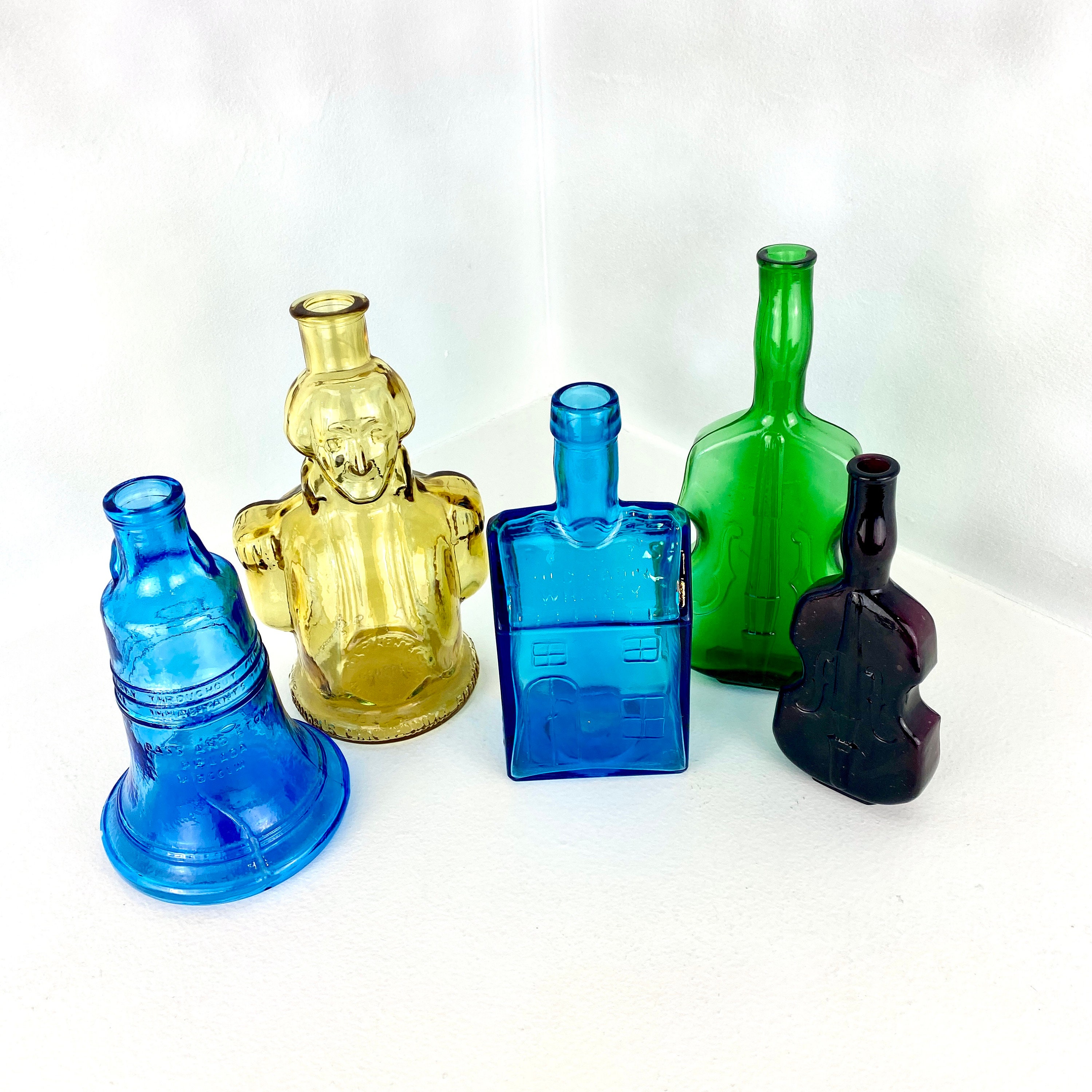 Vintage Wheaton Glass Bottles | Collectible Glass Bottles | Colored ...