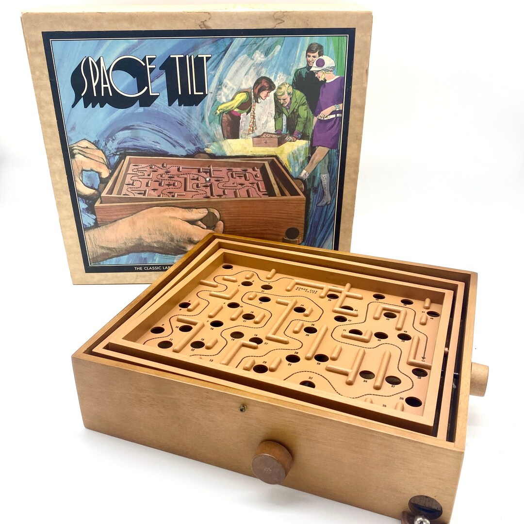 1960s Space Tilt Labyrinth Maze Game American Made Wood and - Etsy