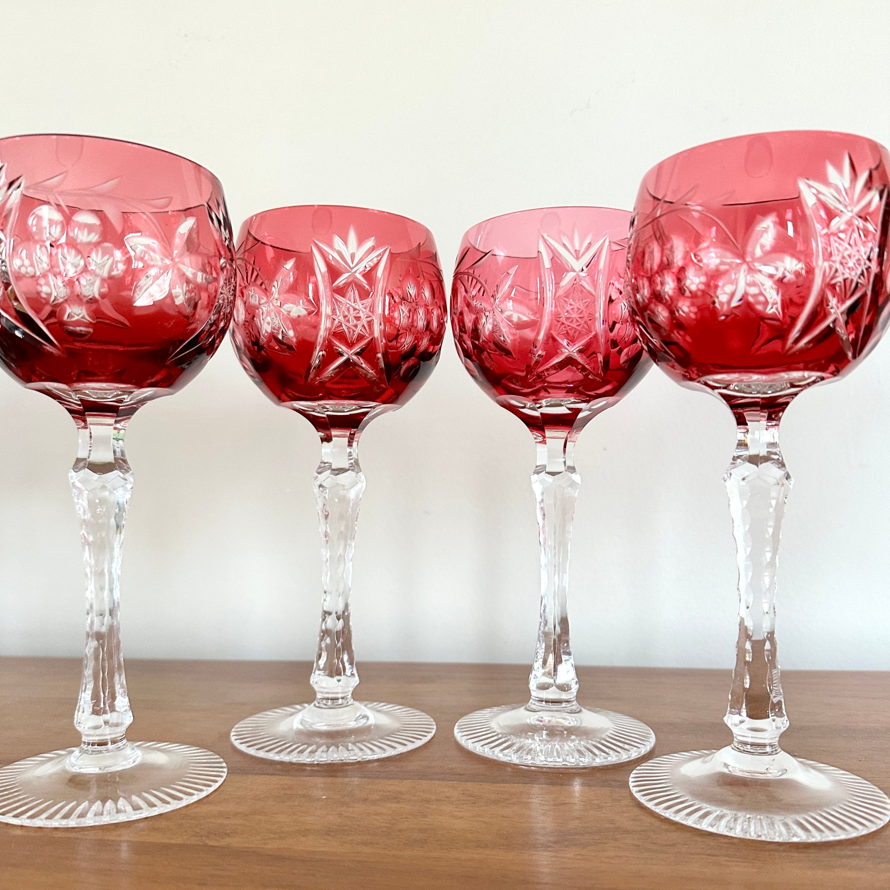 Red Colored Wine Glasses