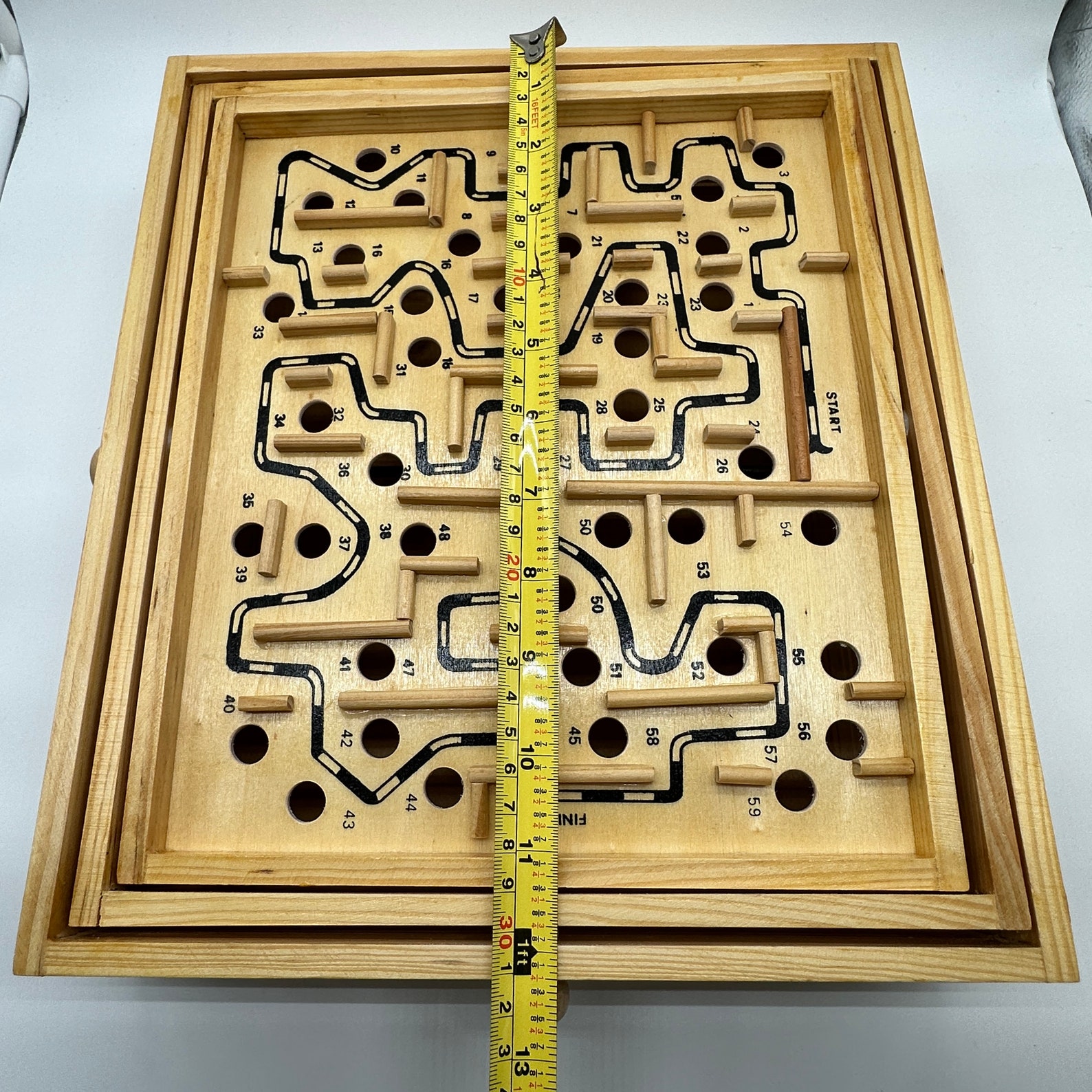 Vintage Labyrinth Maze Game Solid Wood Labyrinth Game Wooden Tilting ...