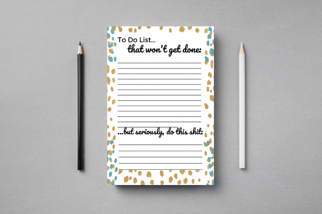 Printable to Do List | to Do Notepad | Get Shit Done | Get Stuff Done ...