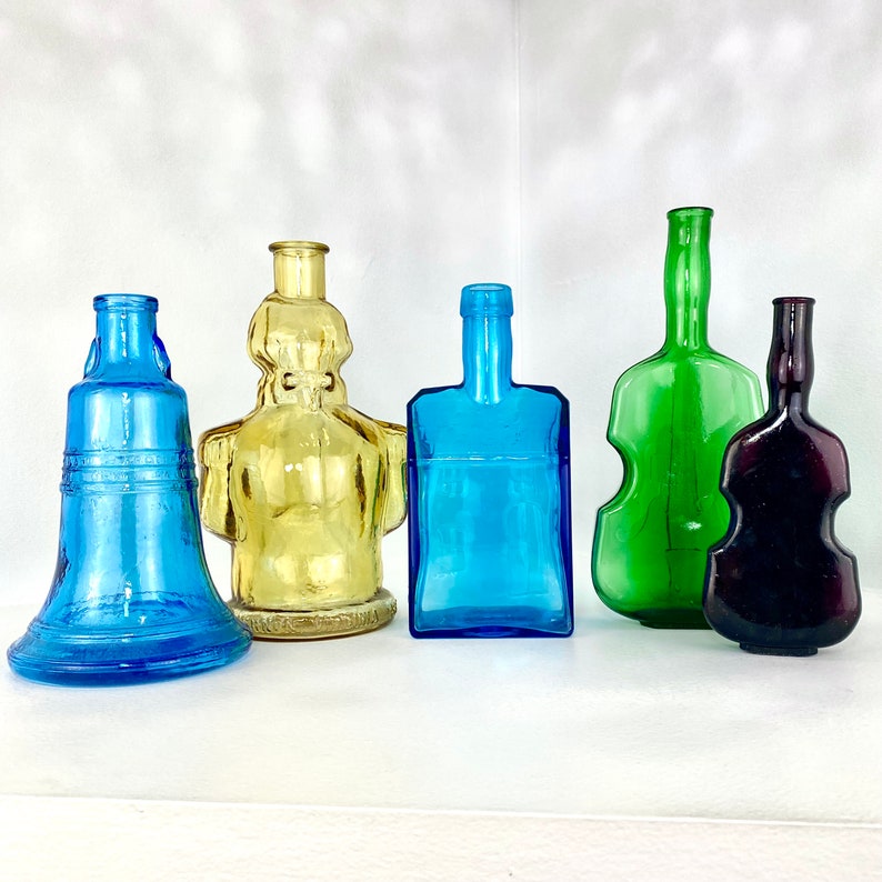 Vintage Wheaton Glass Bottles | Collectible Glass Bottles | Colored ...