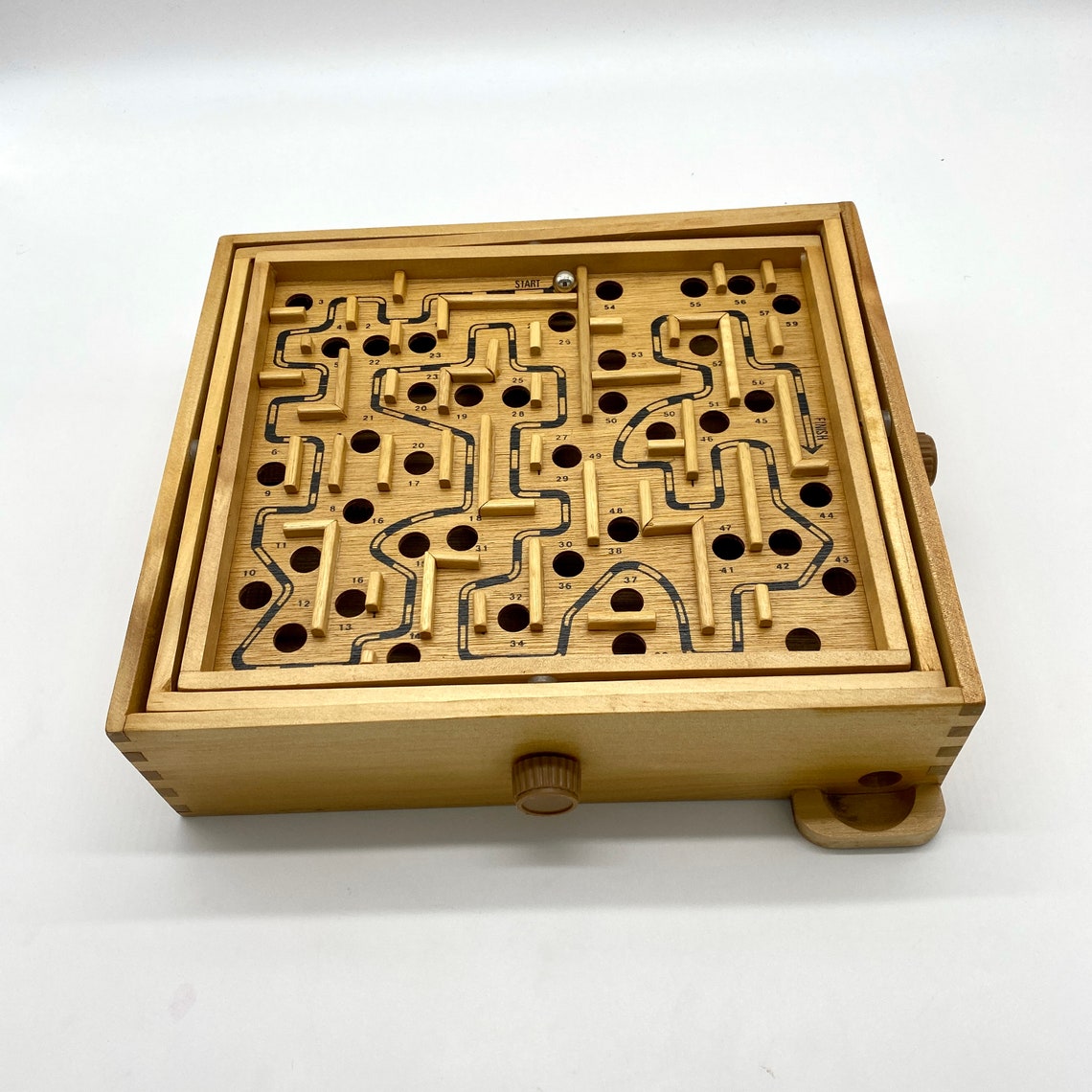 Vintage Labyrinth Maze Game Solid Wood Labyrinth Game - Etsy