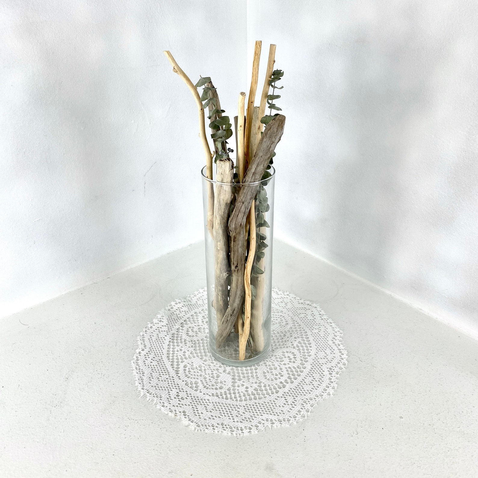 Driftwood Eucalyptus Arrangement in Vase Driftwood Floral - Etsy