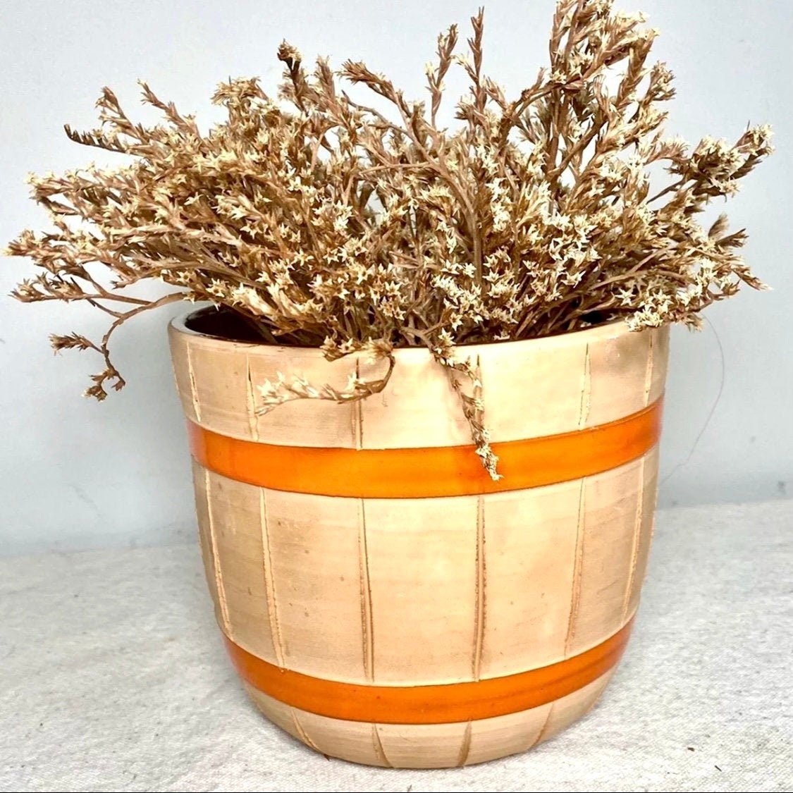 Italian Ceramic Bushel Basket Planter Seasonal Fall Bushel - Etsy