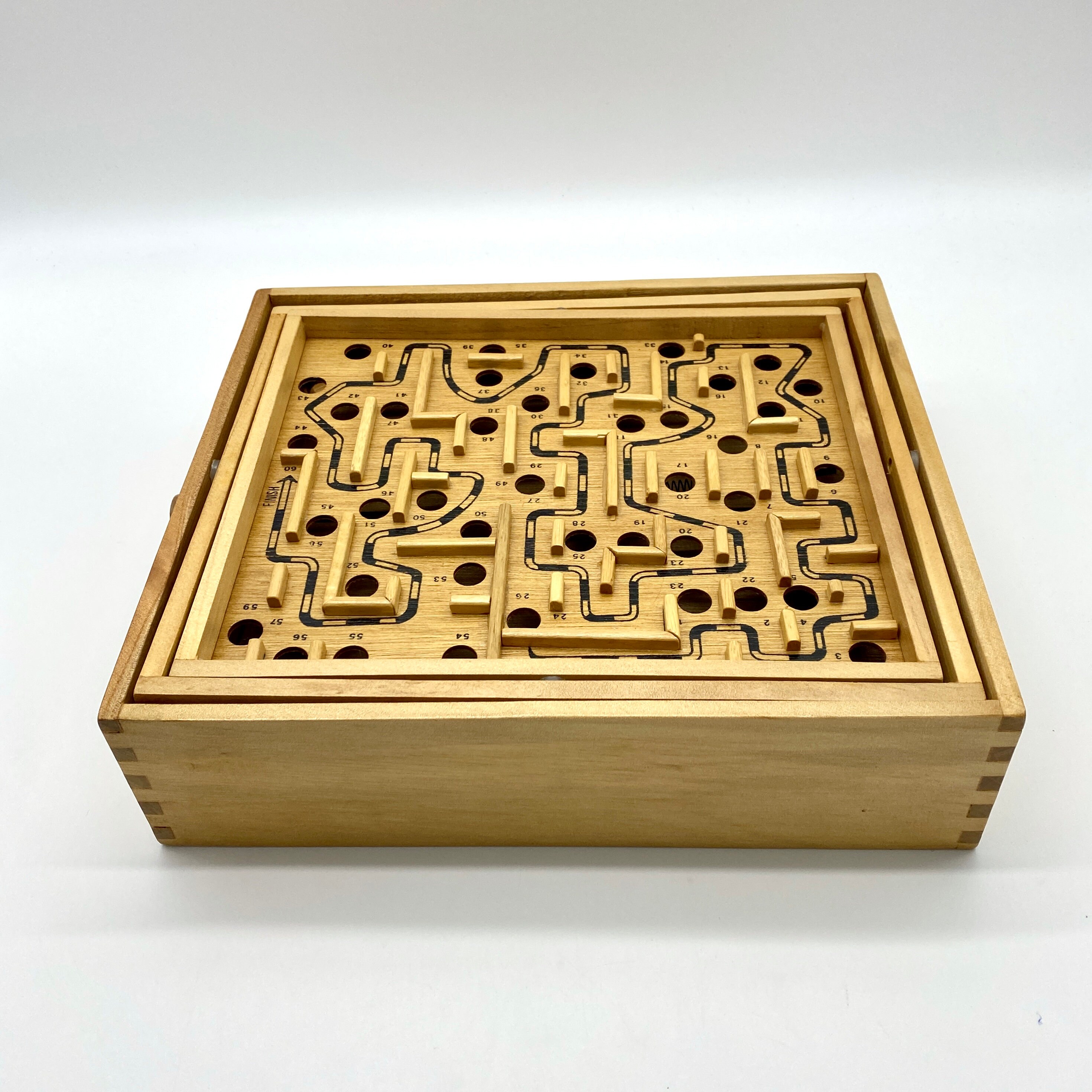 Vintage Labyrinth Maze Game Solid Wood Labyrinth Game - Etsy