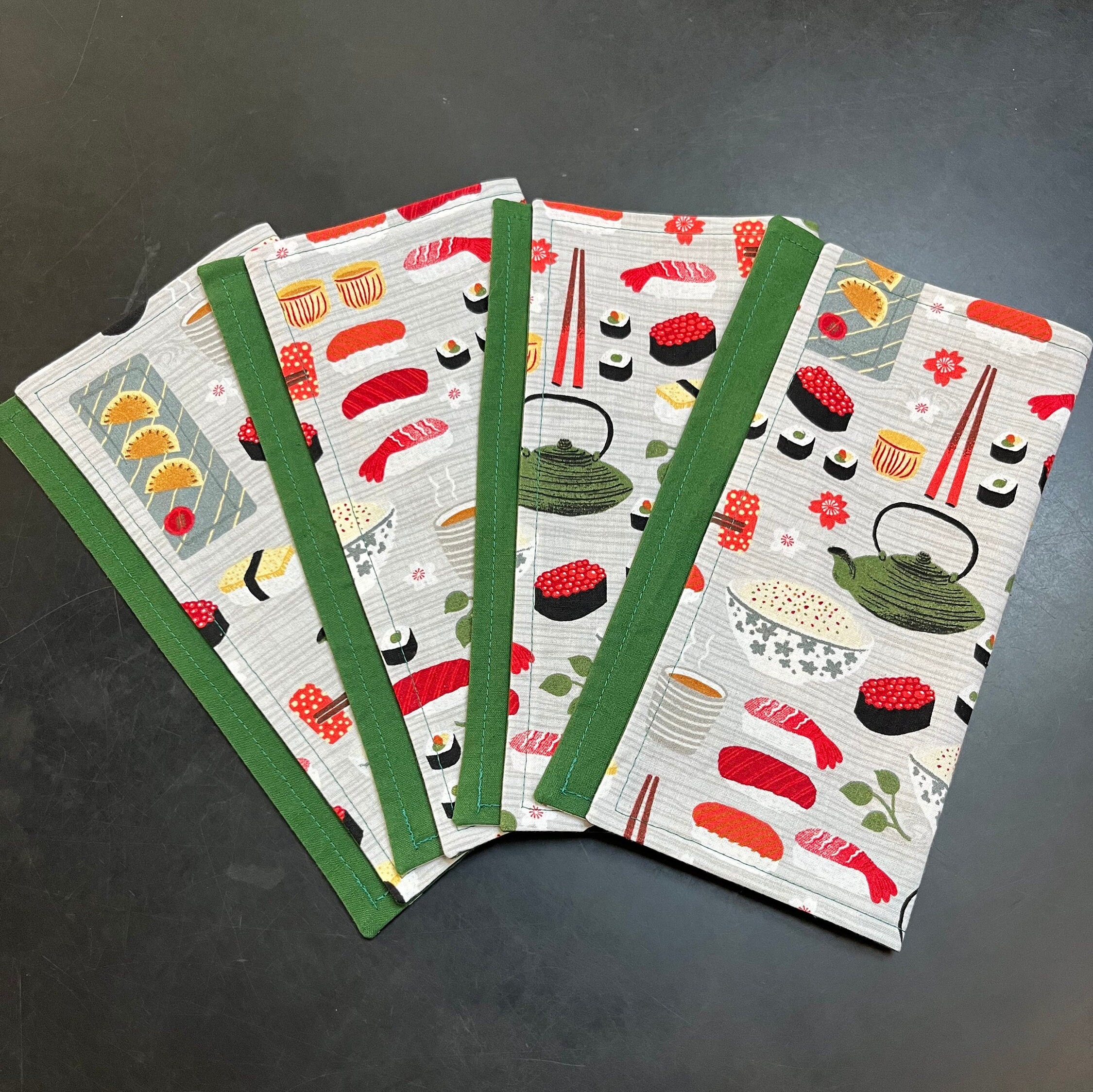 Sushi Cloth Napkins, Host Gift, Foodie Gift, Eco Friendly Machine ...