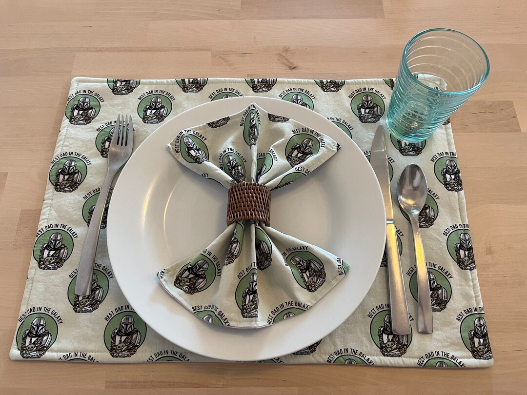 Star Wars Placemat Cloth Napkin Set Best Dad Gift Nerdy Home - Etsy
