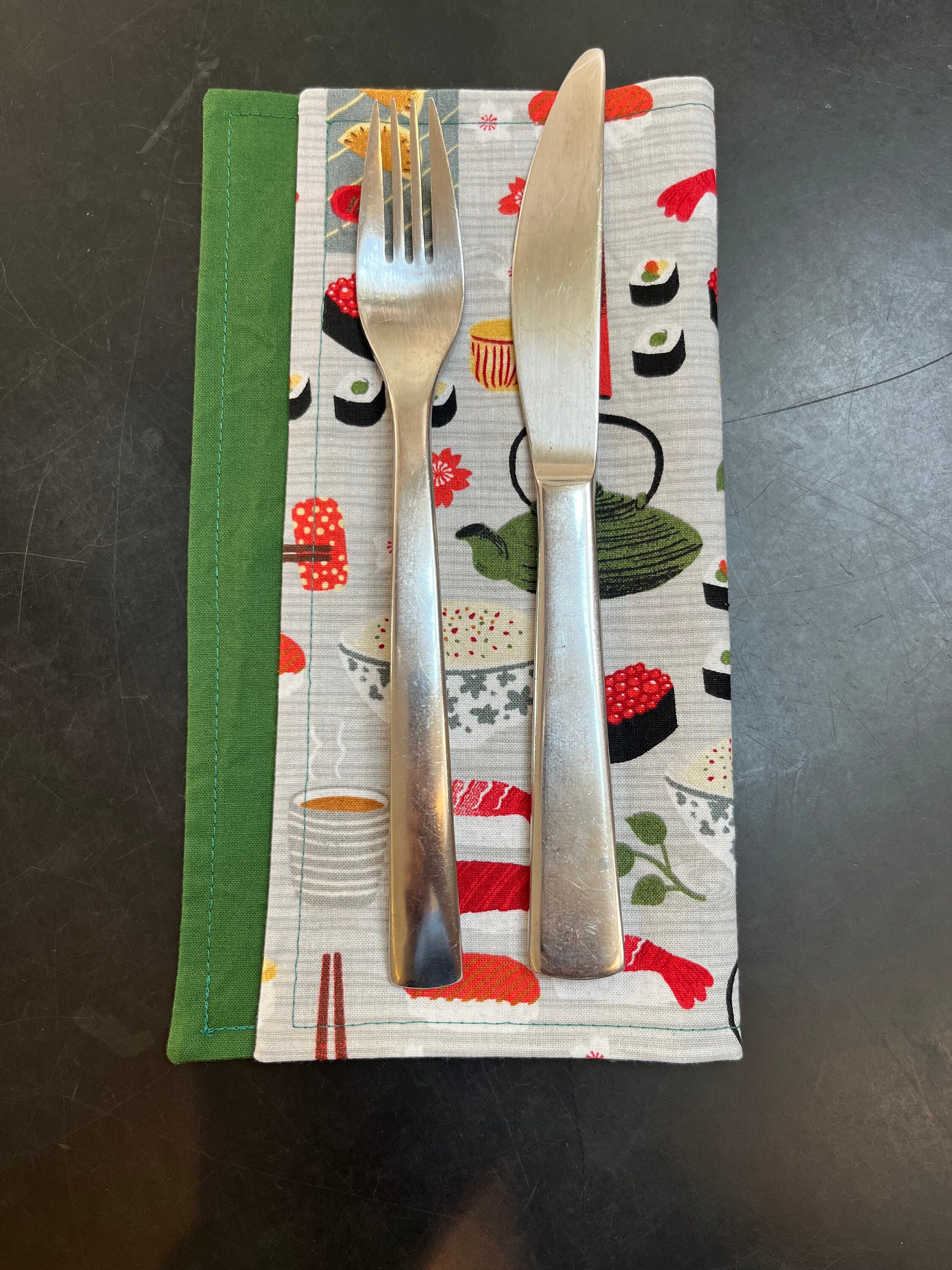 Sushi Cloth Napkins, Host Gift, Foodie Gift, Eco Friendly Machine ...