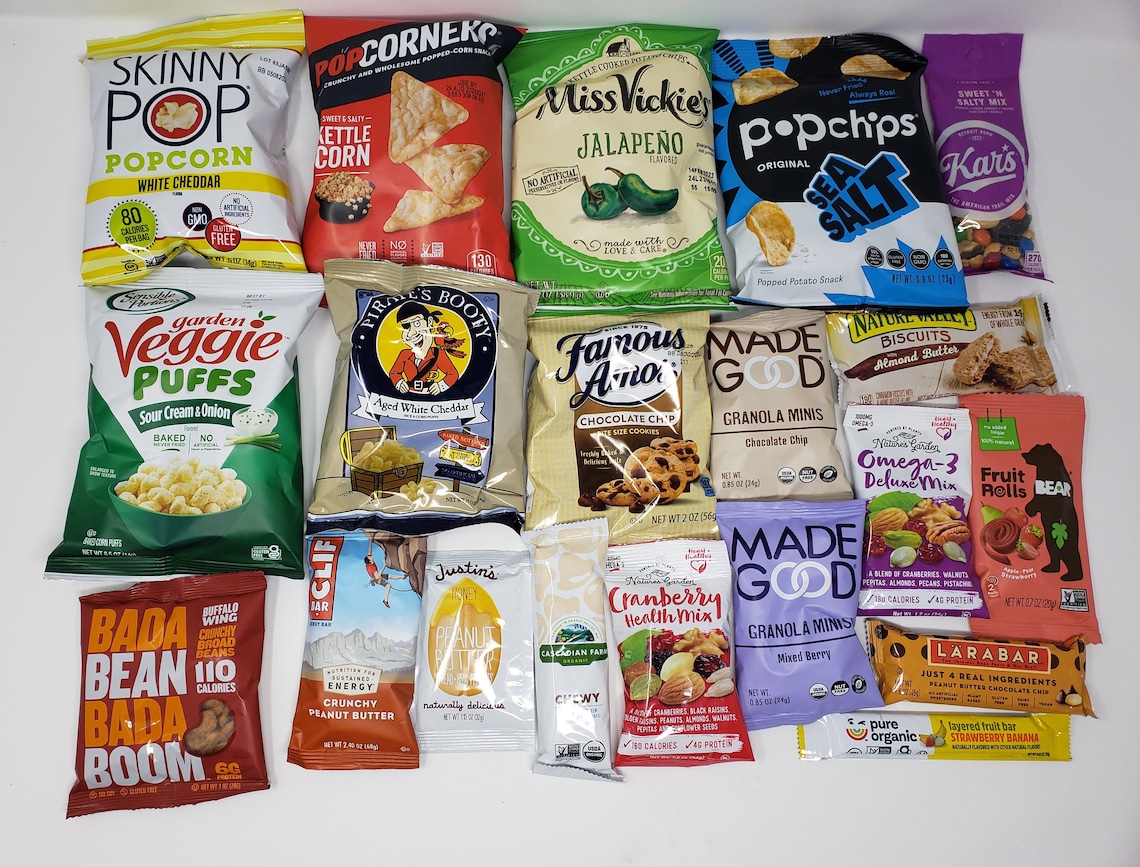 Healthy Snack Box 20 or 30 Snacks Fast Free Shipping - Etsy