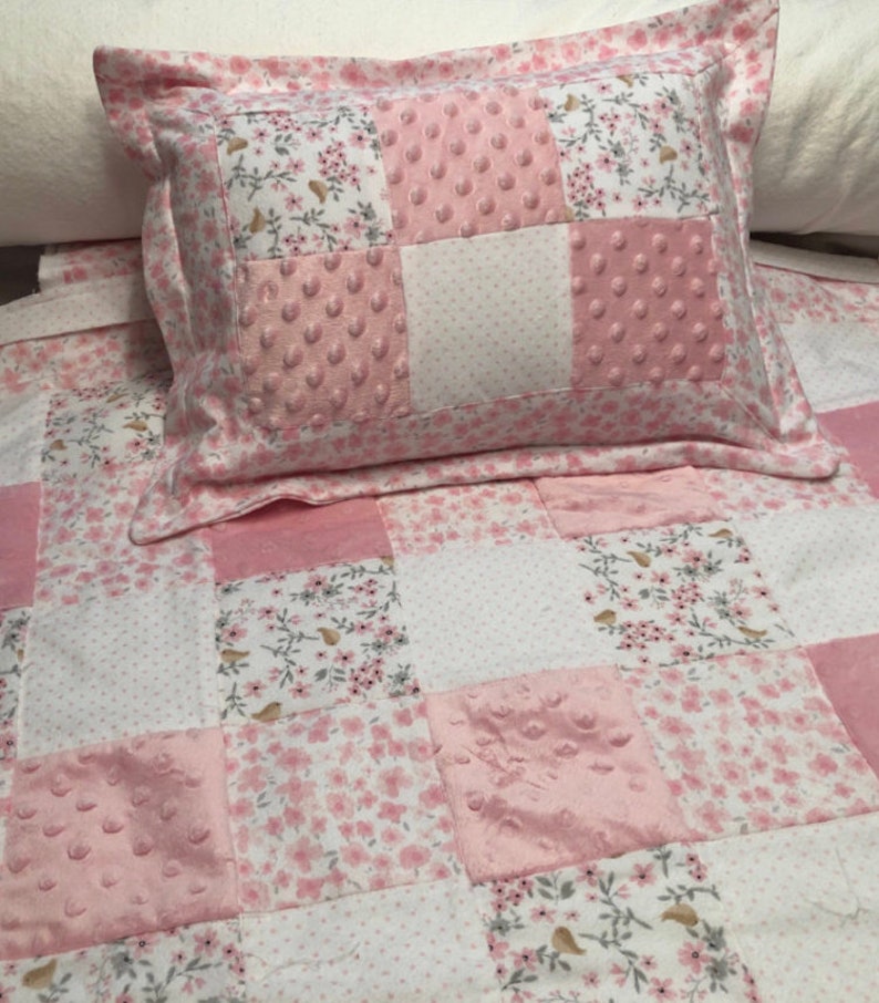 Handmade Pink Baby Quilt With Personalization Option. - Etsy