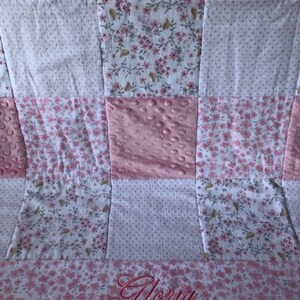 Handmade Pink Baby Quilt With Personalization Option. - Etsy