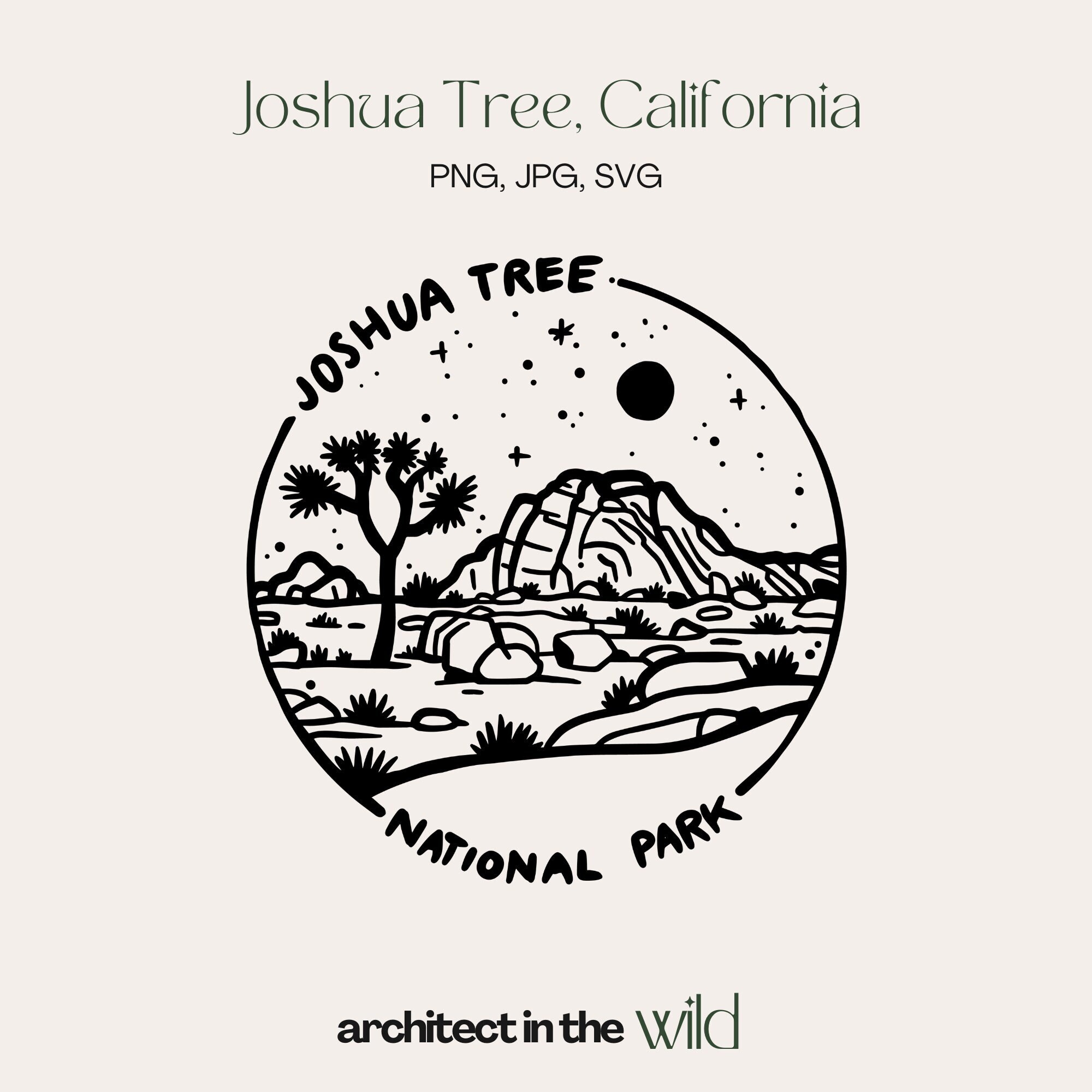 Joshua Tree California SVG, Logo Image, Hiking Camping Adventure Trip ...