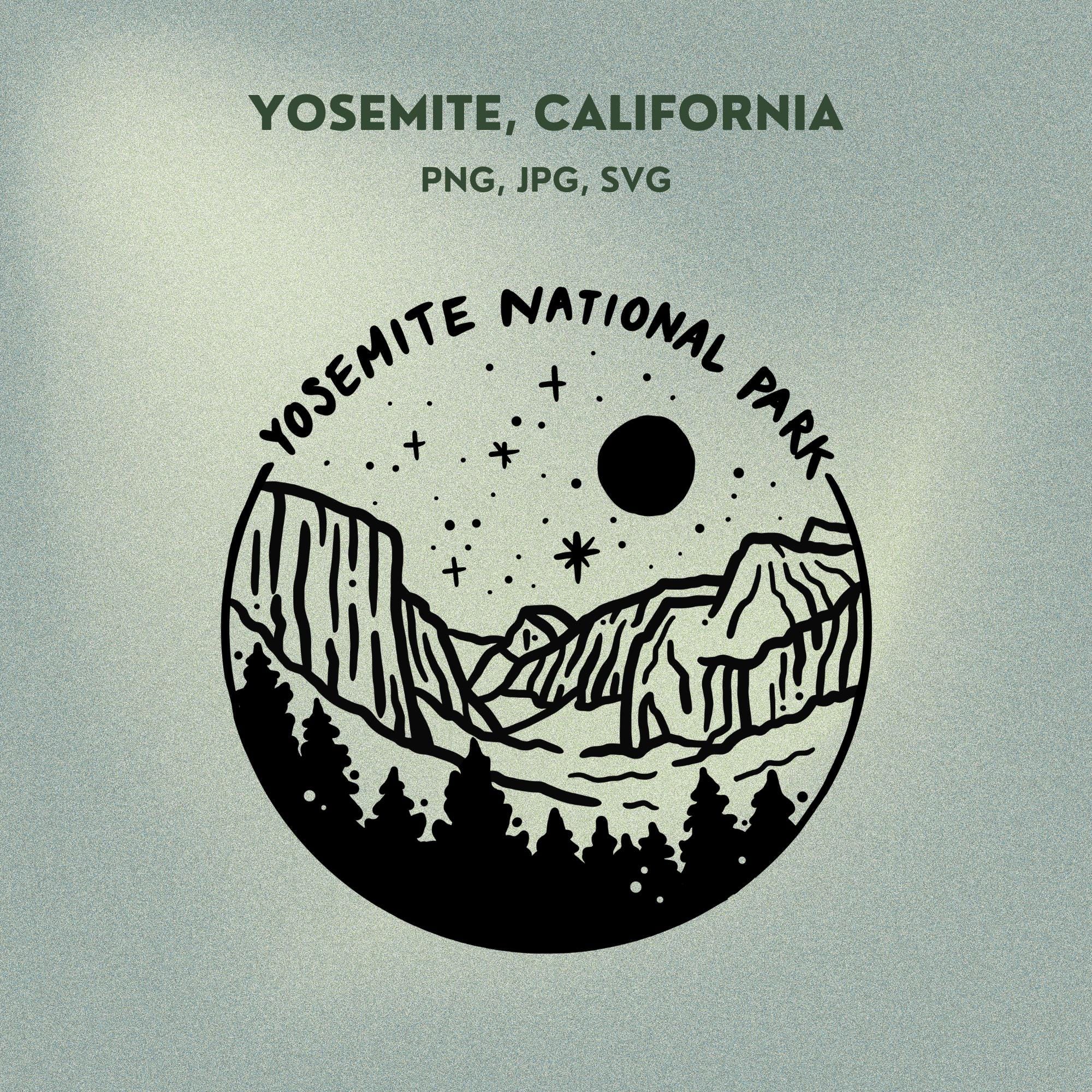 Yosemite California SVG, Logo Image, Hiking Camping Adventure Trip ...