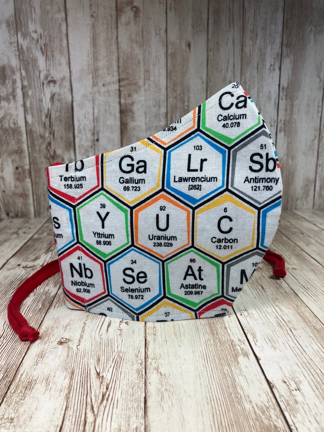 Periodic Table of Elements Face Mask Science Face Mask Double Layered ...