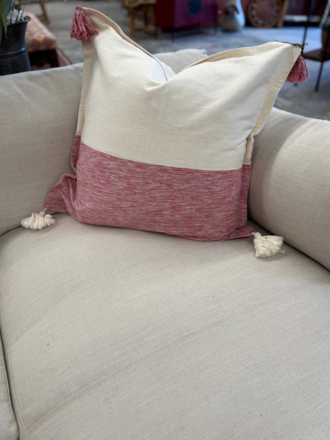 Two Tone Horizontal Heathered Design Pillowcases - Etsy