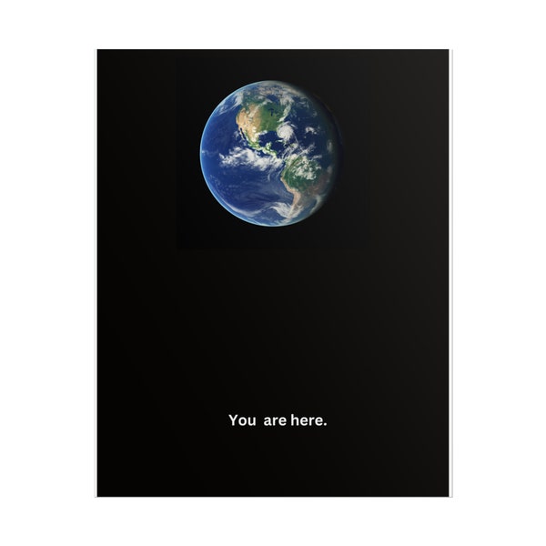 You Are Here Poster Earth - Etsy