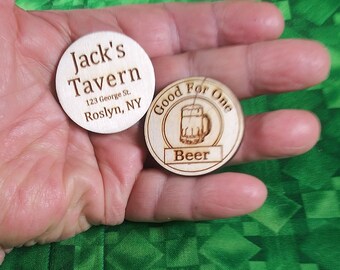 Wooden Beer Tokens - Etsy